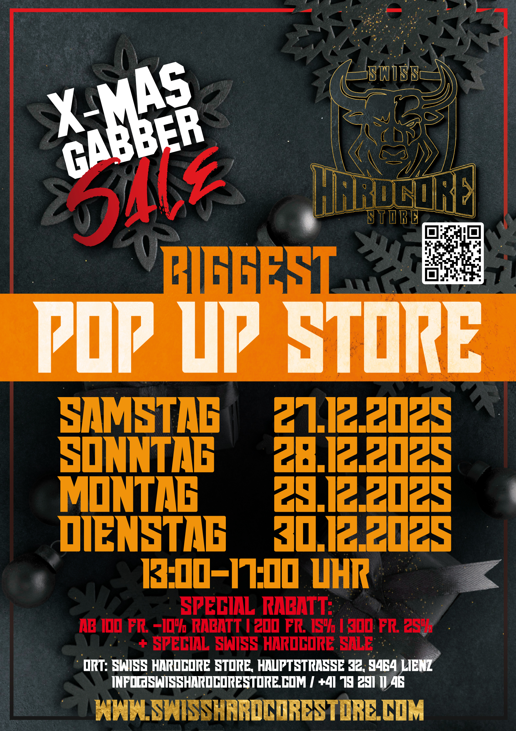 POP UP STORE BY SWISS HARDCORE STORE AFTER CHRISTMAS SALE – Swiss ...